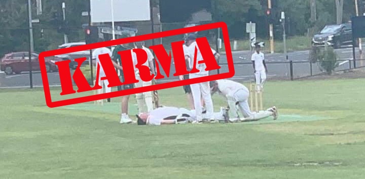 Notorious local cricket bully experiences painful cramping comeuppance ...