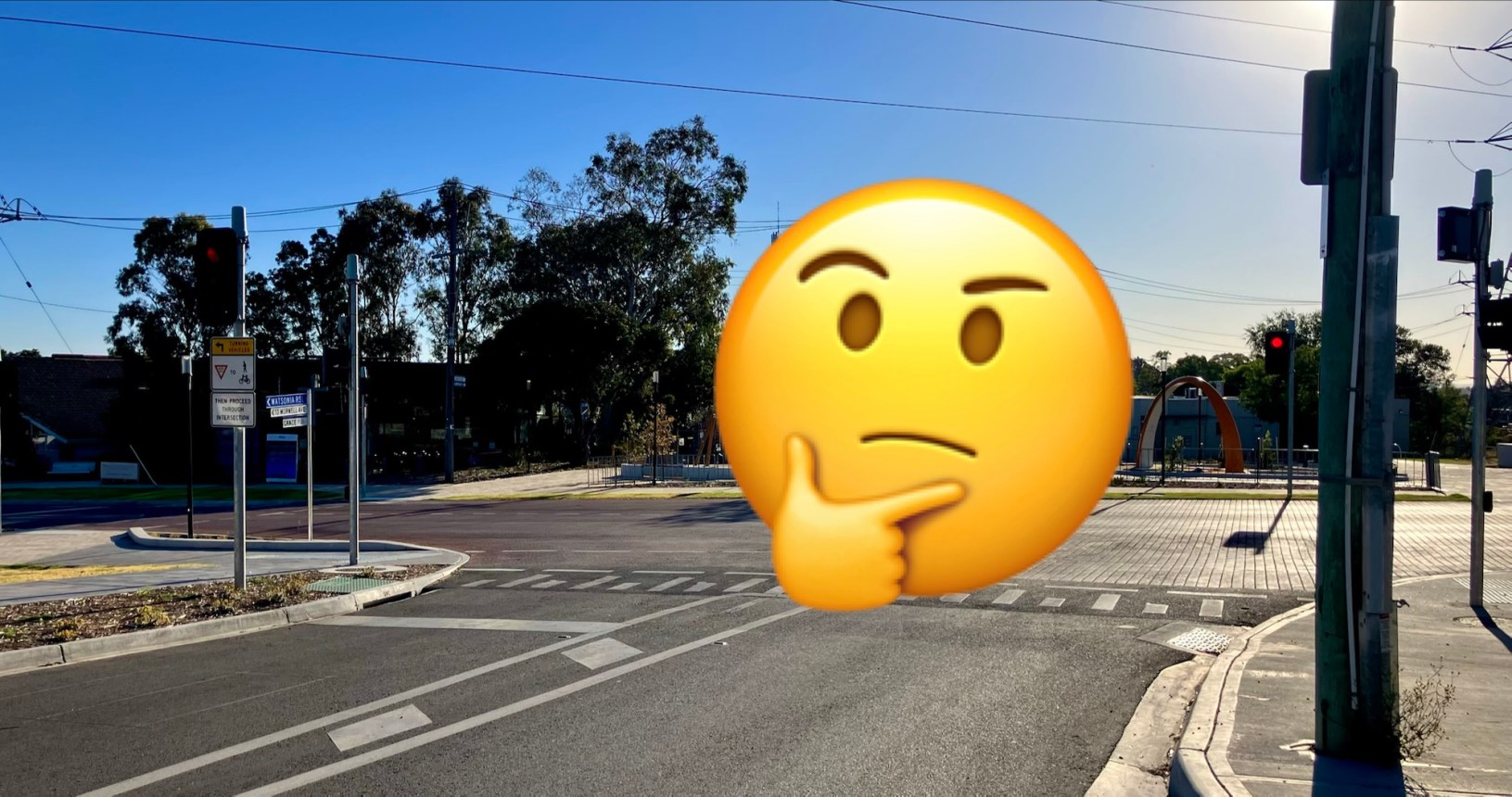Local motorist genuinely unsure whether he can drive through red light ...